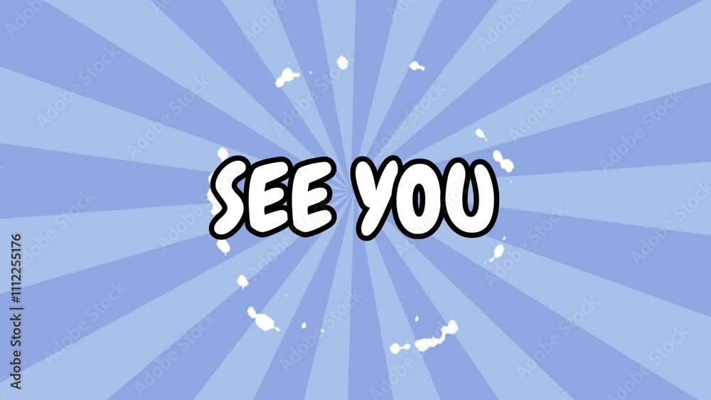 See you vibrant animation playful template for farewell greetings and ...