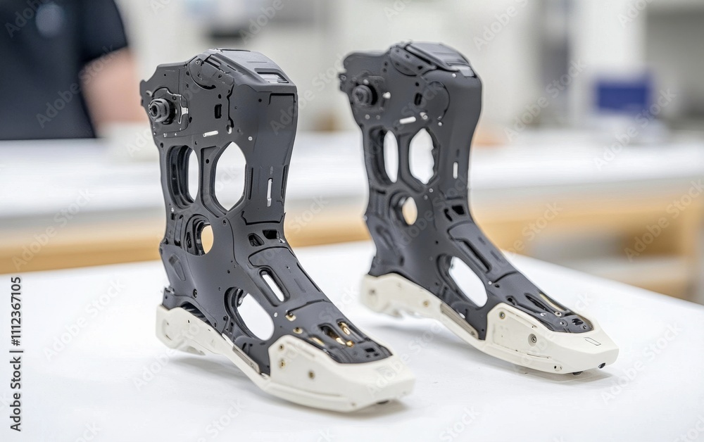 Innovative, lightweight prosthetic foot design featuring a unique ...