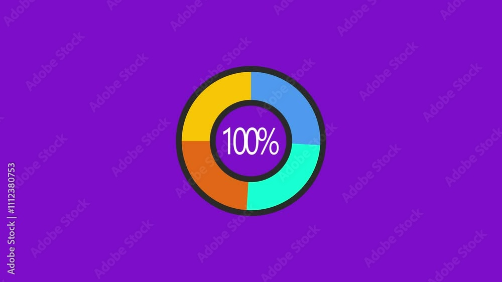 Circle diagram business illustration, 100 percent pie chart Percentage ...