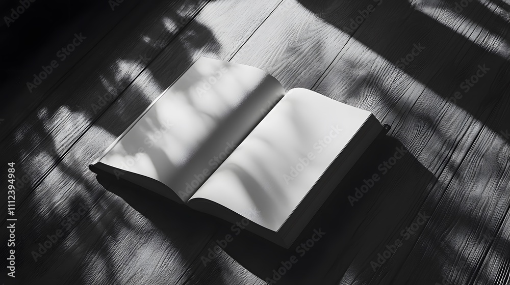 Simple black and white book layout design Stock Illustration | Adobe Stock