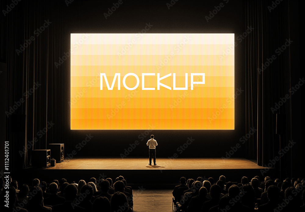 Stage Screen Mockup With Generative AI Stock Template | Adobe Stock