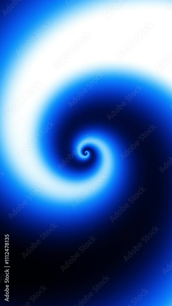 Hypnotic psychedelic swirl twirl spiral abstract shape vertical background. Loop animation ...