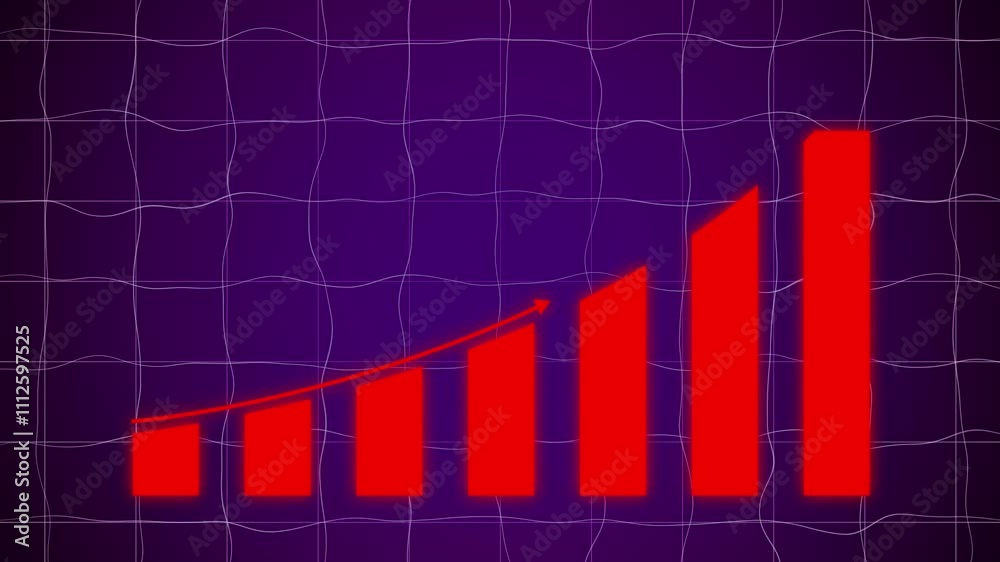 Profit, Business Success graph animation, Abstract Arrow Rising On ...