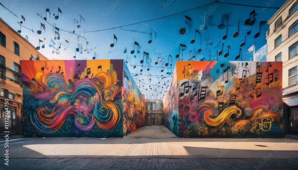 Capturing the Pulse of Urban Music Culture in Street Art Stock ...