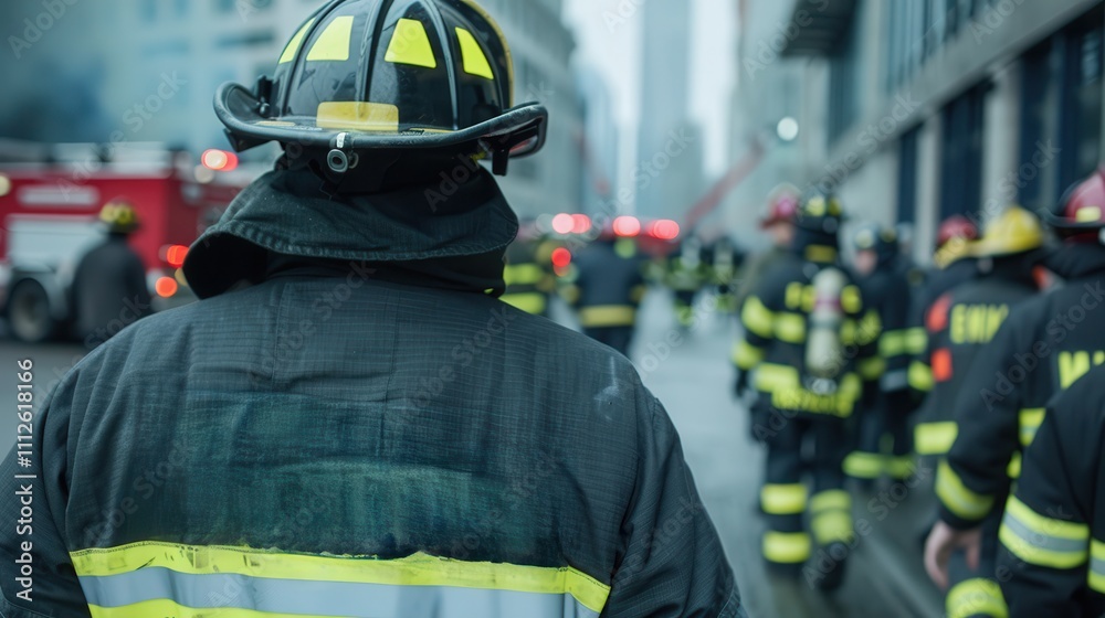 Fire alarms trigger evacuation response. Firefighters responding to an ...