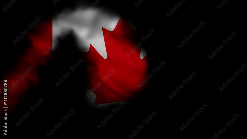 Canadian flag waving in wind. Realistic Canadian Flag background. Canada Flag Looping Closeup ...