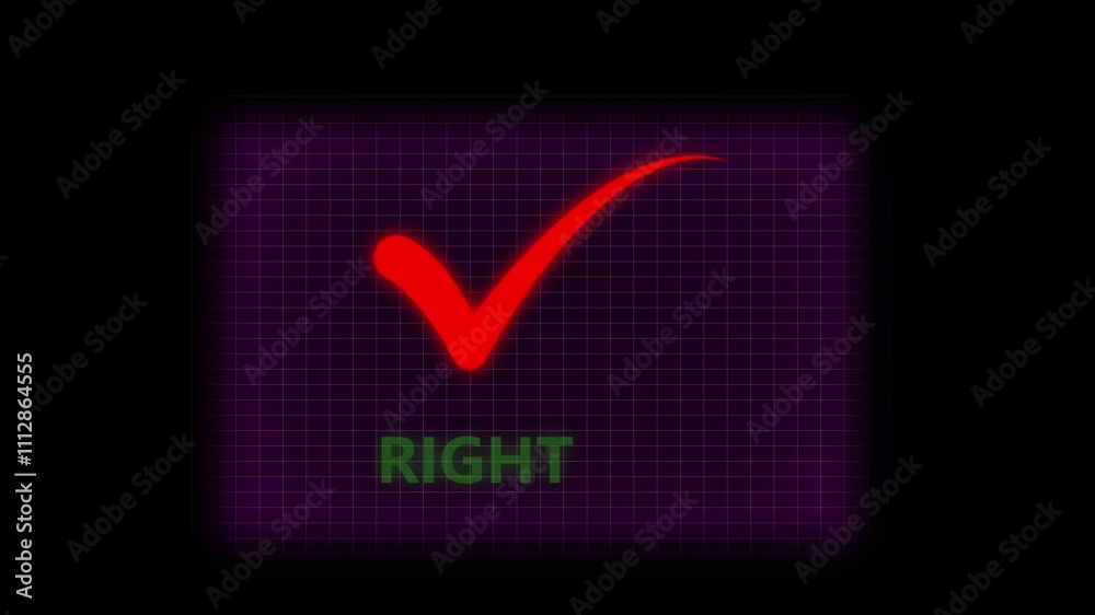 Animated flat voting icon with simple motion at alpha png background ...