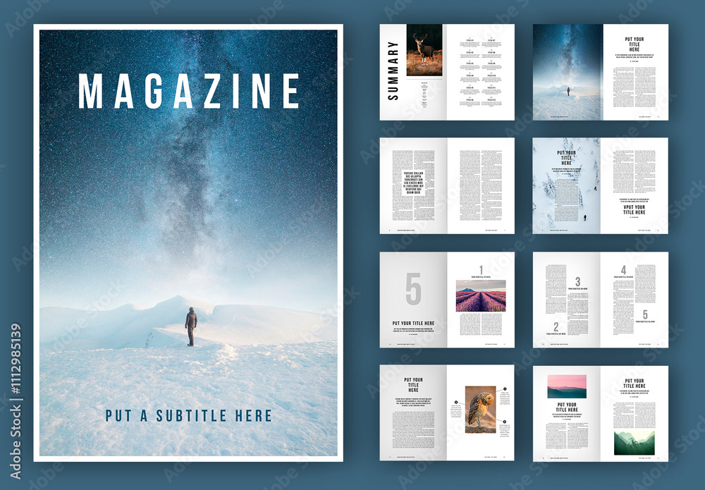 Print Magazine Layout Stock Template | Adobe Stock