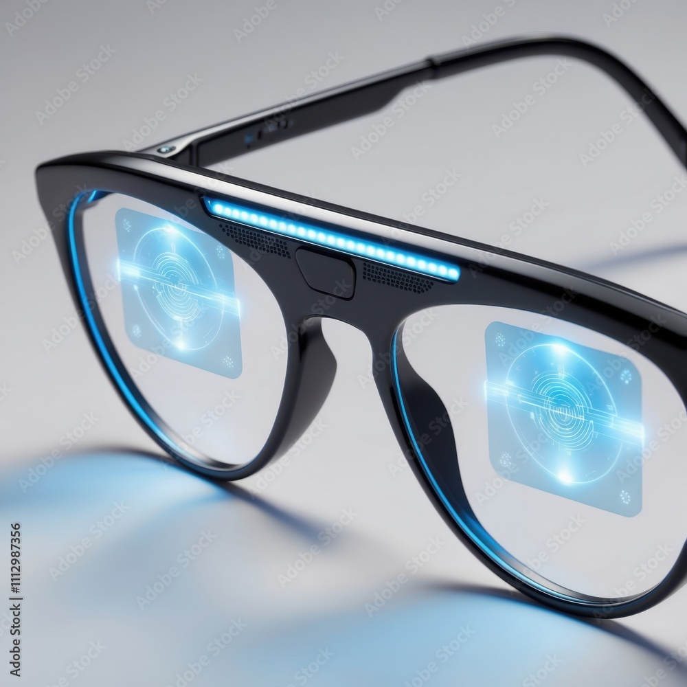 uturistic AI-powered glasses with electronic lenses offering adjustable ...