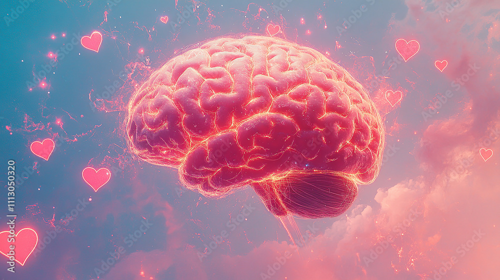 brain rot. An abstract design featuring a human brain entangled with ...