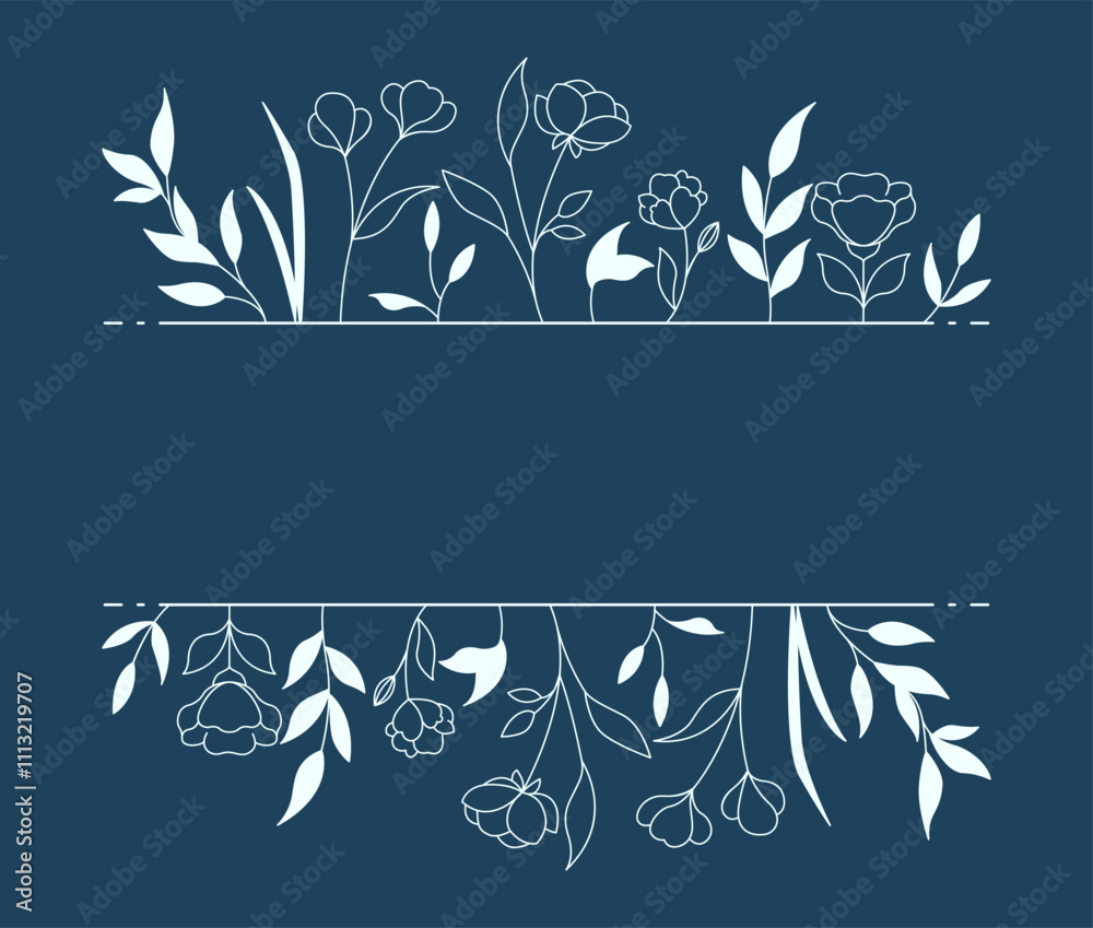 Decorative Floral Border Vector Design Images, Title Name Border flower ...