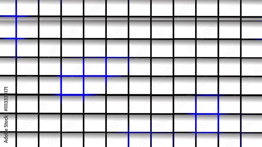 Abstract background with white squares animation texture. Seamless loop ...