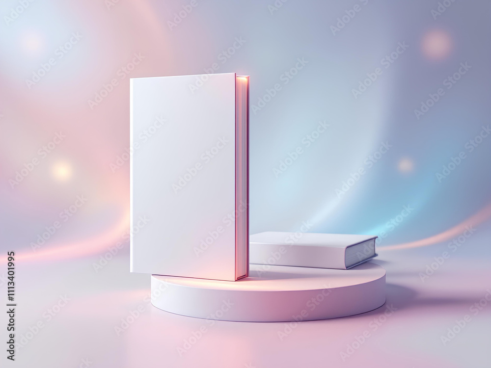 Hardcover Book Standing,white book mockup set - cover,A4 open page ...