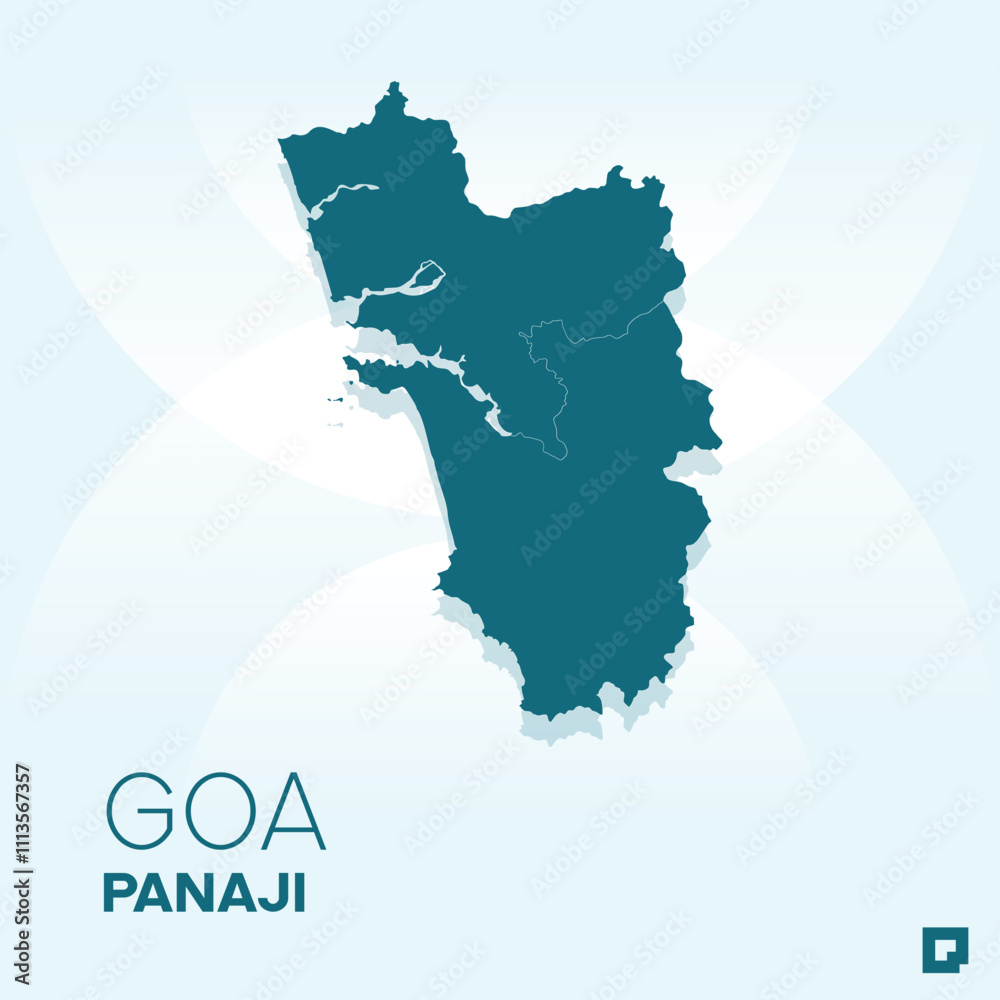 Goa vector map, Vector map of Goa, editable eps, AI files, Vector ...