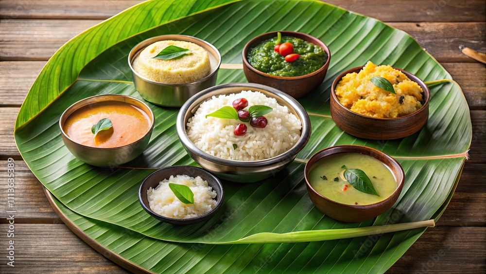 Traditional South Indian breakfast of Ven Pongal, Khara Pongal, Sambar ...