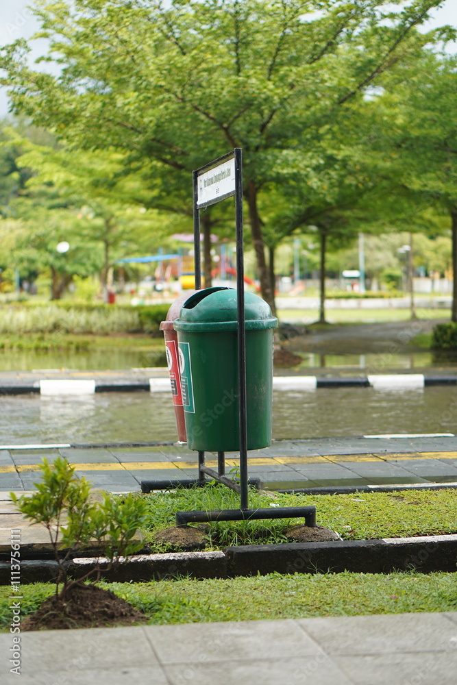 Padang, Indonesia - September 29th 2024 : two red and green plastic ...