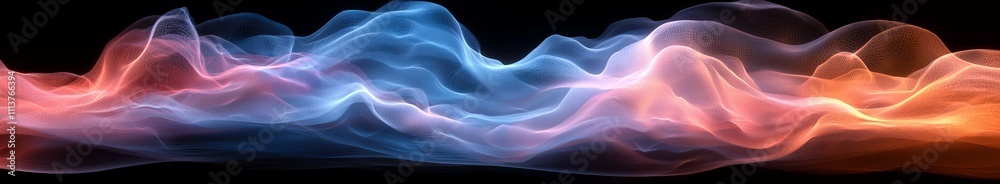 Design a wireframe 3D wave or mountain map for a new retro wave ...