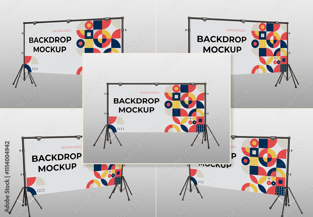 Modelo de Backdrop Mockup do Stock | Adobe Stock