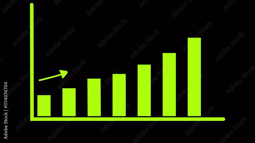 Stock market abstract finance background with motion graph, chart bars ...