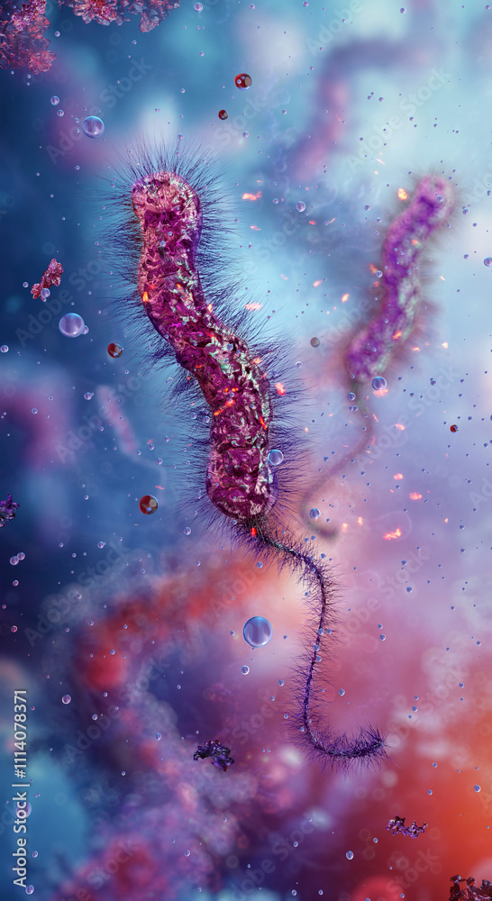 Cholera rod-shaped gram-negative bacteria. Vibrio cholerae, the ...