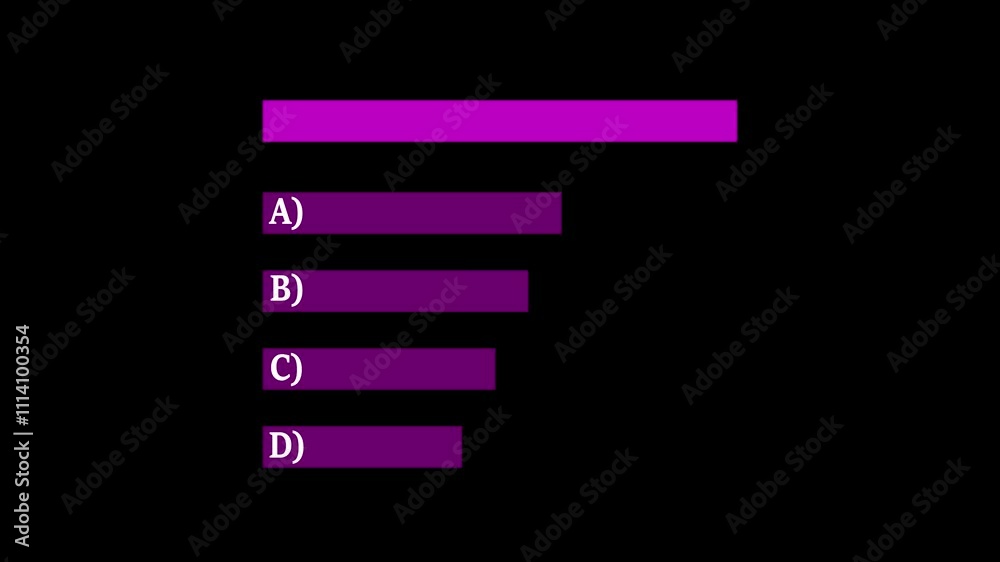 animated quiz challenge template, question template animation with ...