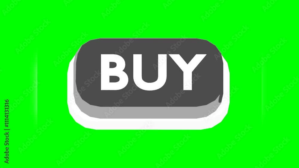 purchase button, buy button, buy, icon animation green screen Stock ...