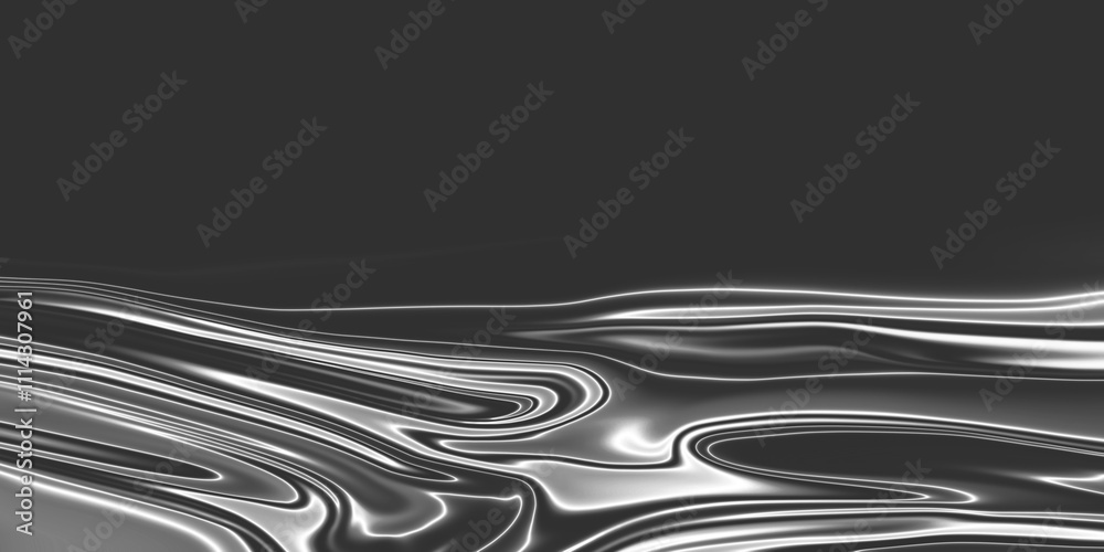 Abstract, grayscale, liquid-like texture with flowing, swirling ...