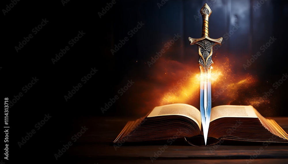 Sword of the spirit. Holy bible. For the word of God is living and ...