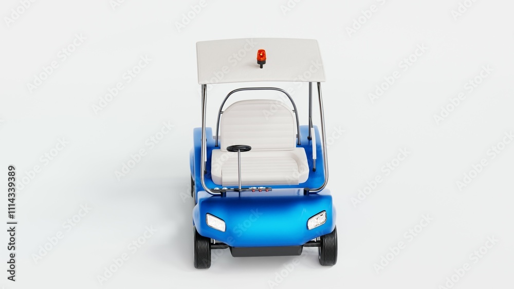 Realistic 3D golf cart model with detailed textures and design, perfect ...