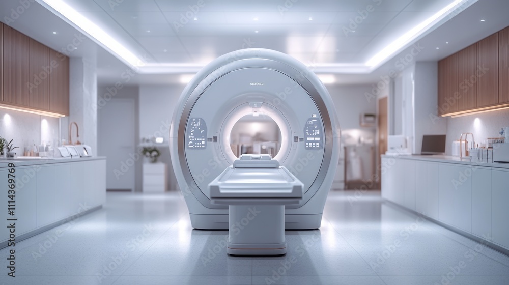 Modern X-ray and MRI scanner in a sleek, state-of-the-art medical ...
