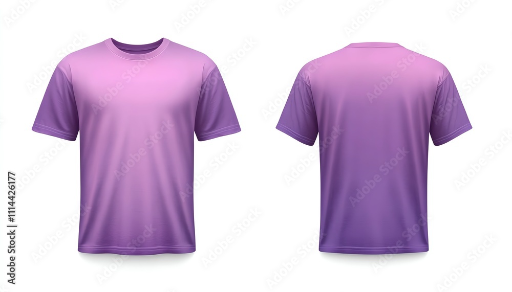 Showcase design of a front and back view t-shirt mockup featuring a ...