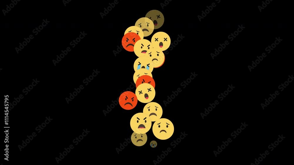 Stockvideo social media emoji, social network emoji, online ...