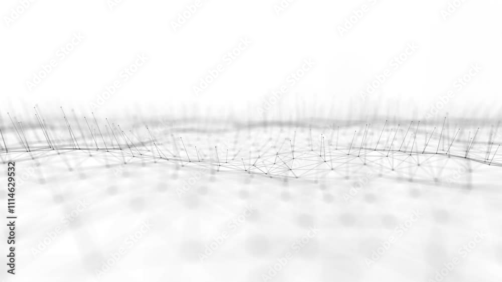 3D mesh animated, 3D grid animation, wireframe animation, digital mesh ...