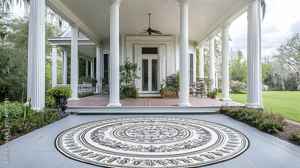 Photo & Art Print Antebellum Plantation House with Two-Story Columns ...