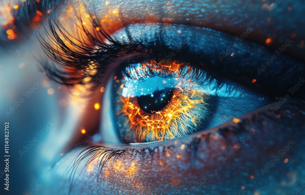 Photo & Art Print Surrealistic Human Eye Anatomy with Neural ...