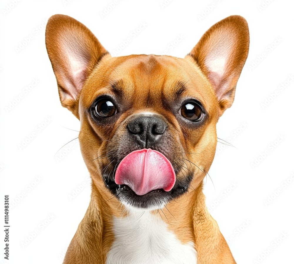 minimal photostock of a a boston terrier on an white background ...