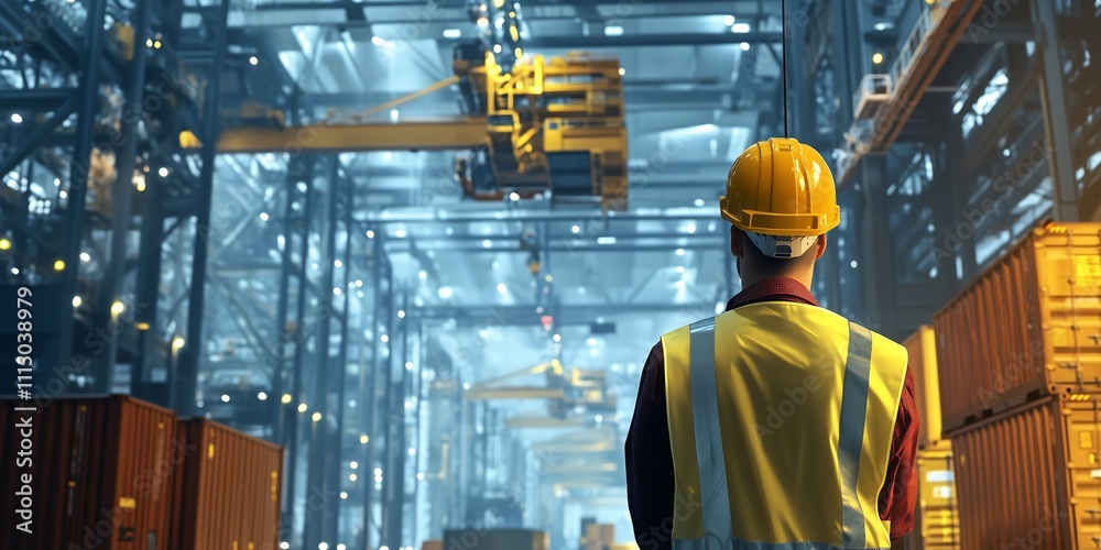 ภาพประกอบสต็อก Luminous visual guidance lines ensure accuracy in construction projects ...