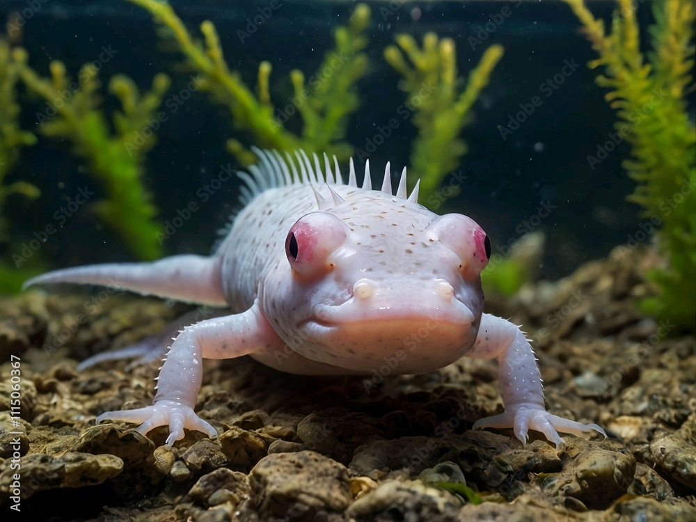 Poster, Foto Axolotl: Known as the "Mexican walking fish," this ...