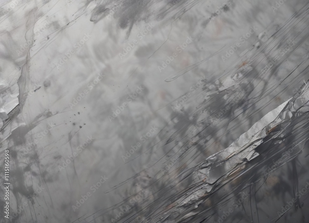 Grey paper with faint ink smudges and uneven creases , abstract ...