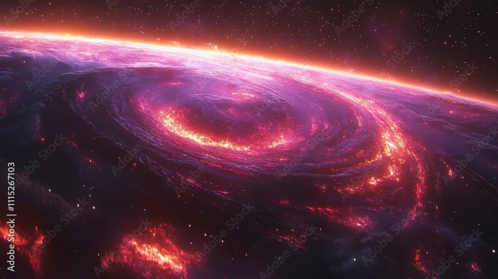 Stunning universe background featuring a luminous nebula surrounded by ...