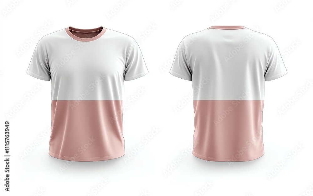 Mockup design of front and back view t-shirt featuring a modern graphic ...