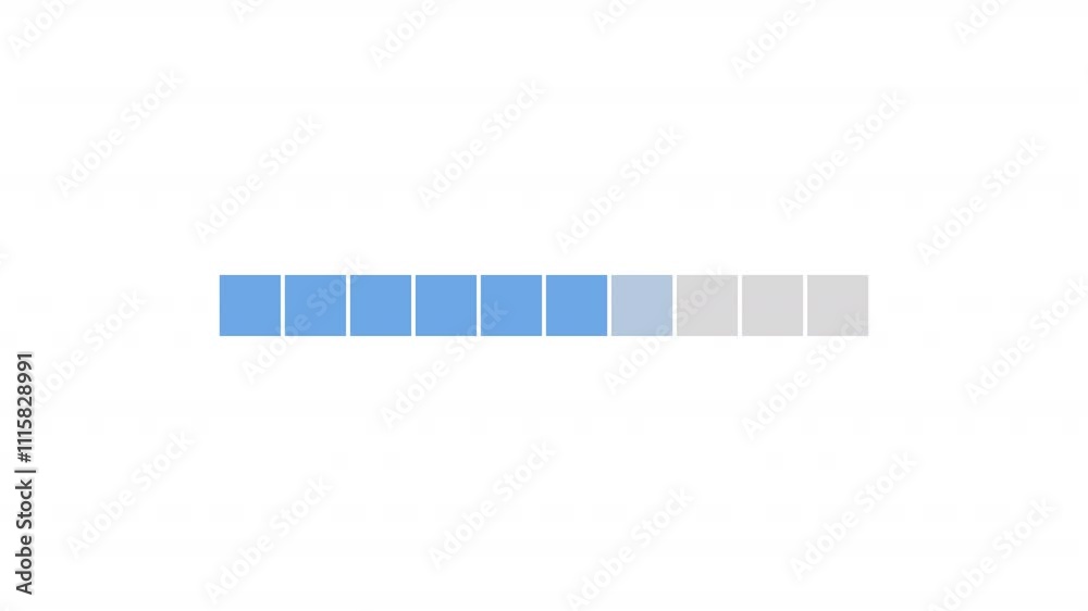 Animated loader. Progress animation. Filling up blocks. Download ...