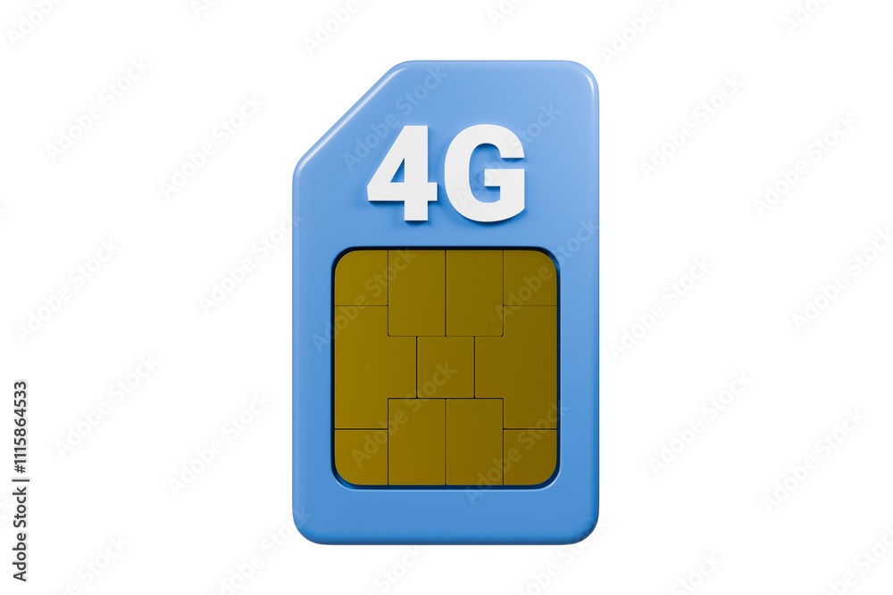 3d SIM Card with circuit microchips icon. Mobile phone cellular SIM ...