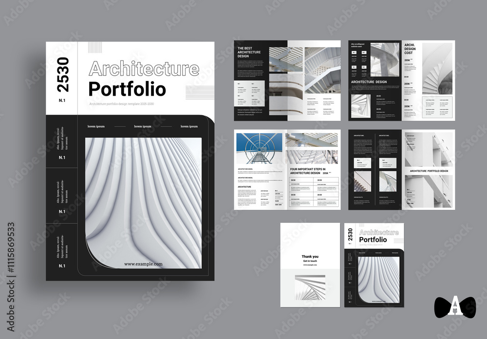 Architecture Portfolio Magazine Template Stock Template | Adobe Stock