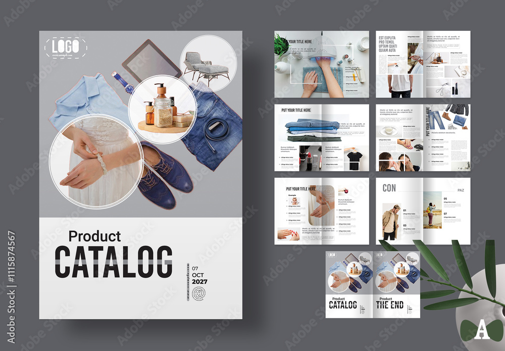Product Catalog Magazine Template Stock Template | Adobe Stock