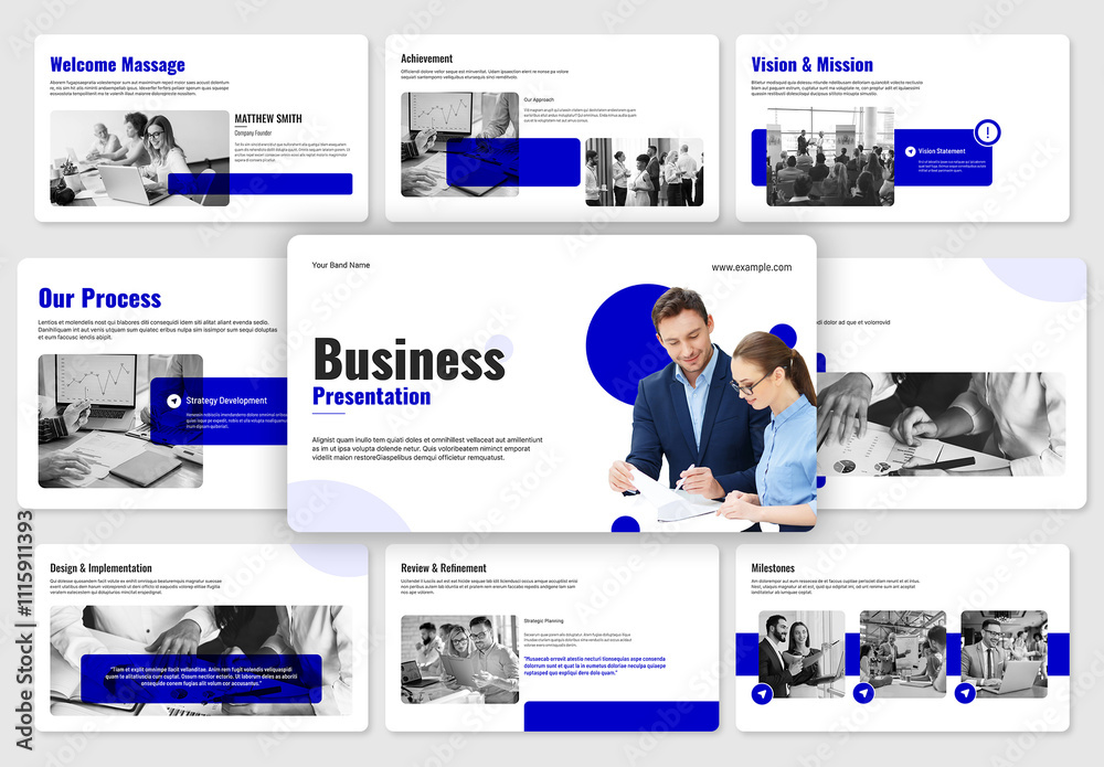 Business Presentation Layout Template Stock Template | Adobe Stock