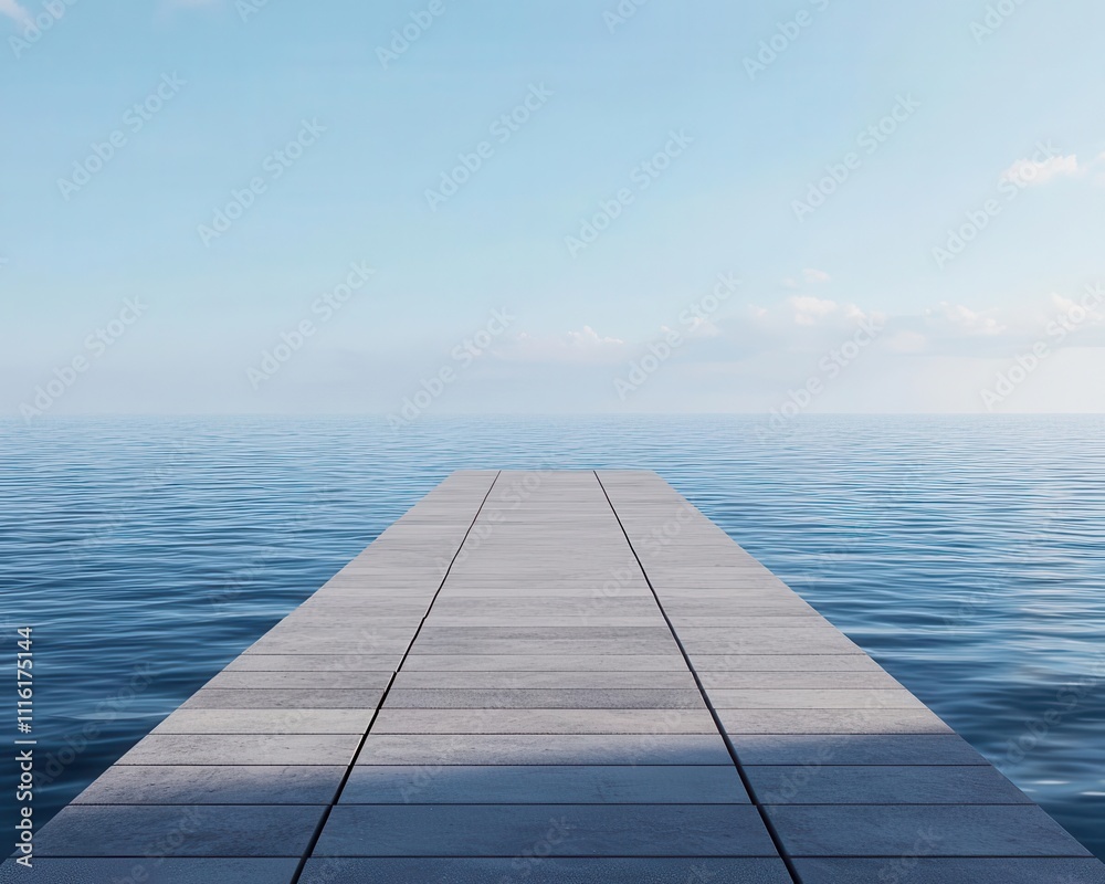 Floating seacrossing bridge with a series of modular segments, designed ...