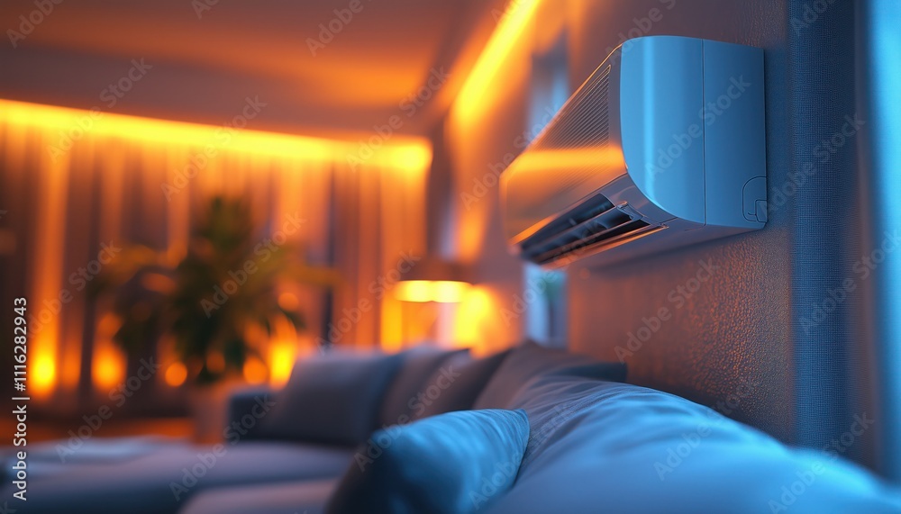 newly installed HVAC vent air conditioning system in a modern home with ...