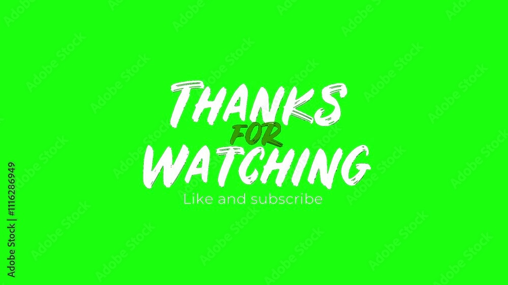 Thanks For Watching. Like and Subscribe text on a transparent ...
