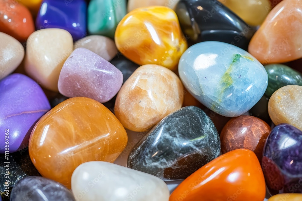 Colorful Collection of Polished Gemstones - A vibrant assortment of ...